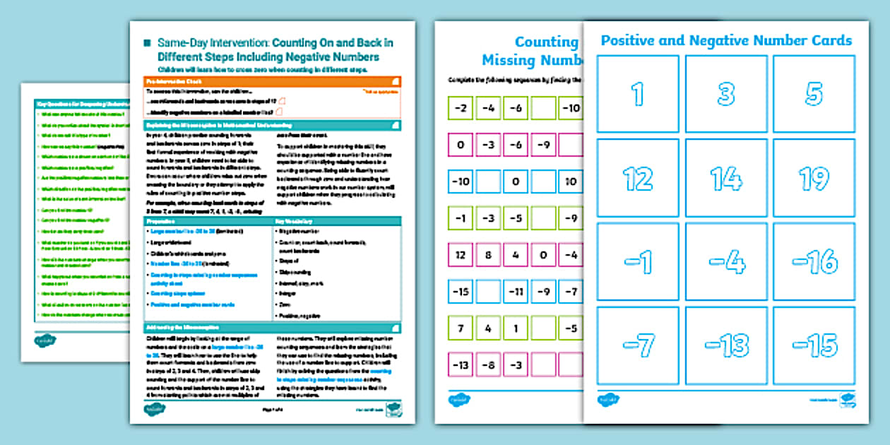 👉 Y5 SDI: Counting in Different Steps Using Negative Numbers