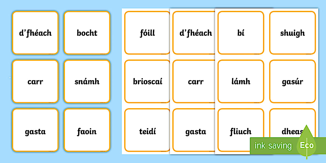 High Frequency Irish Words (161-200) | Irish Vocabulary List