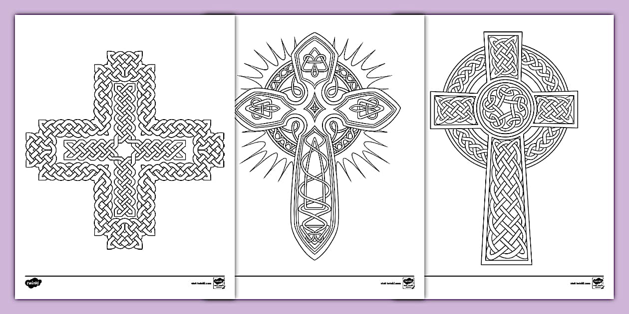 Celtic Cross Coloring Pages | Celtic Traditions | Twinkl USA