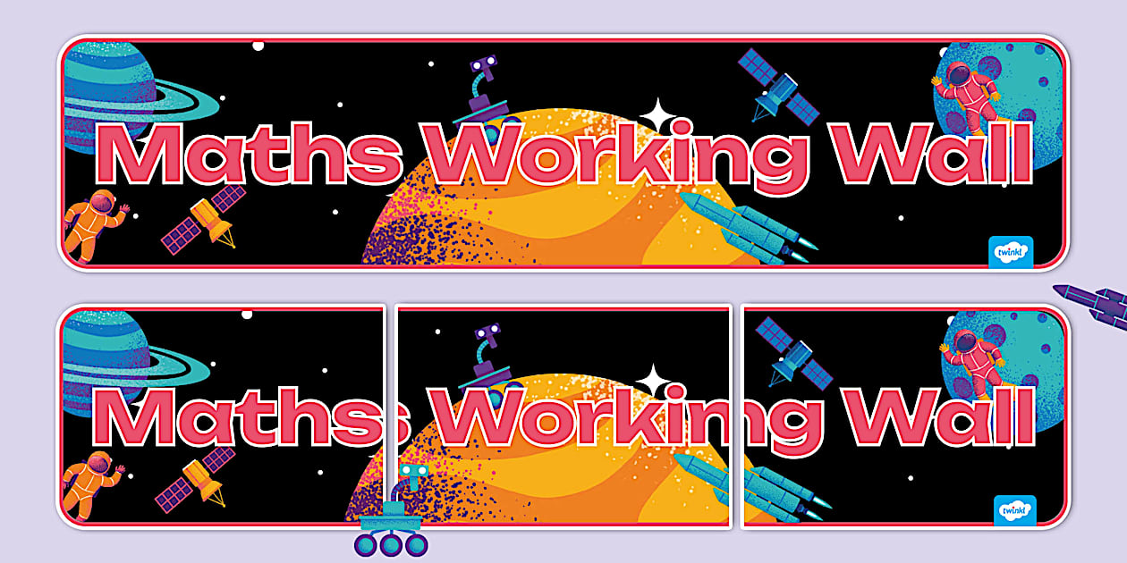 👉 Space-Themed Maths Working Wall Display Banner - Twinkl