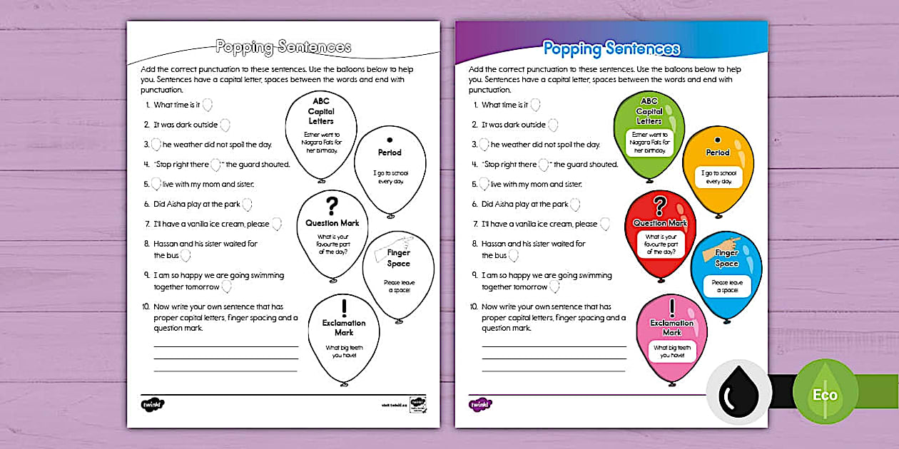 Popping Sentences Activity (Teacher-Made) - Twinkl