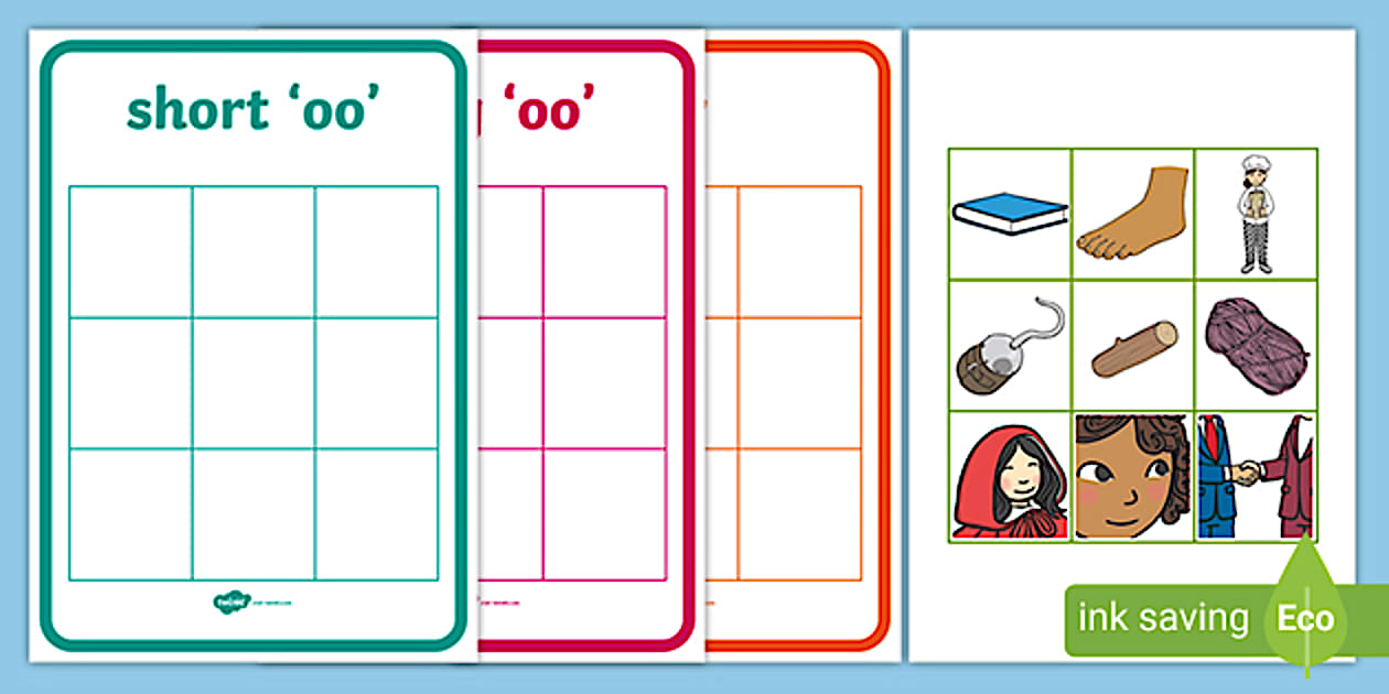 Editable Long oo, Short oo and ar Sorting Cards Activity