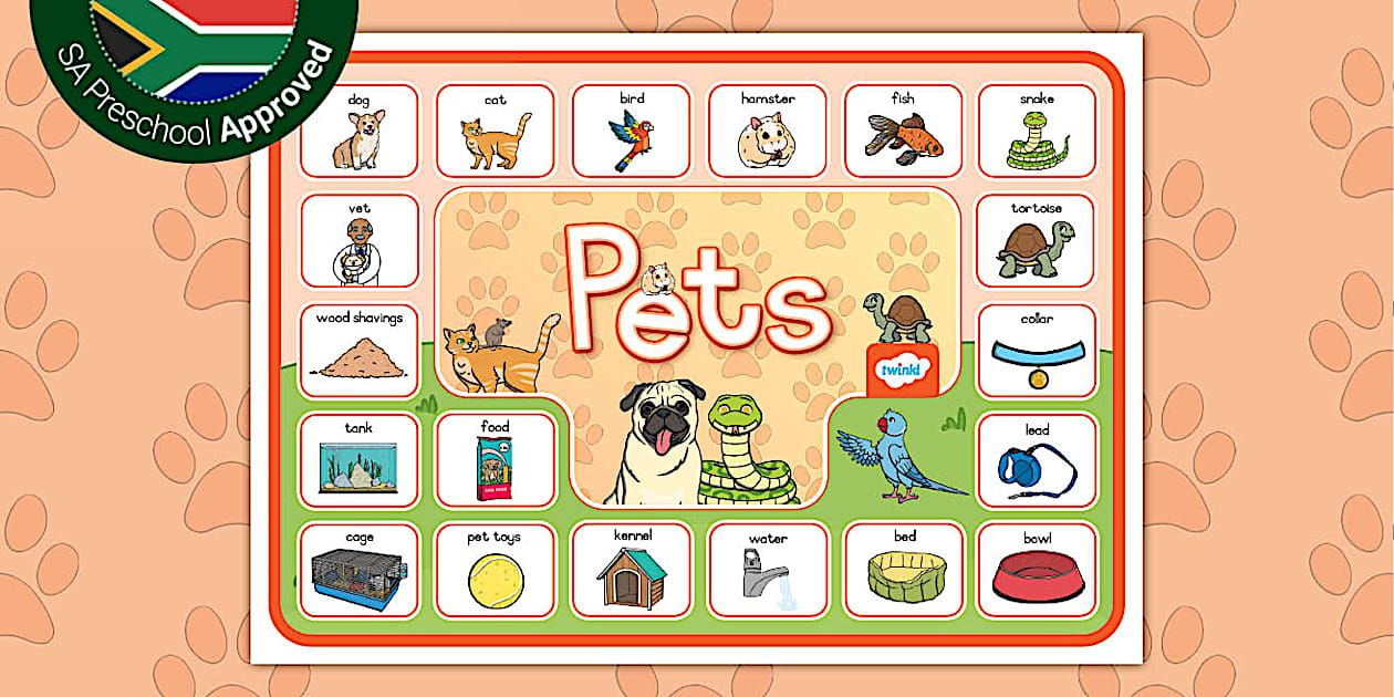 Preschool: Pets: Communication Mat