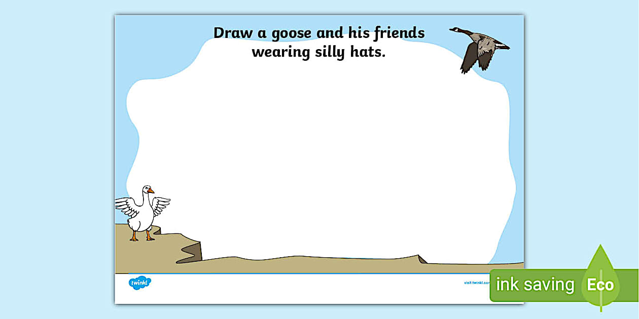 Goose Drawing Prompt (teacher made) - Twinkl
