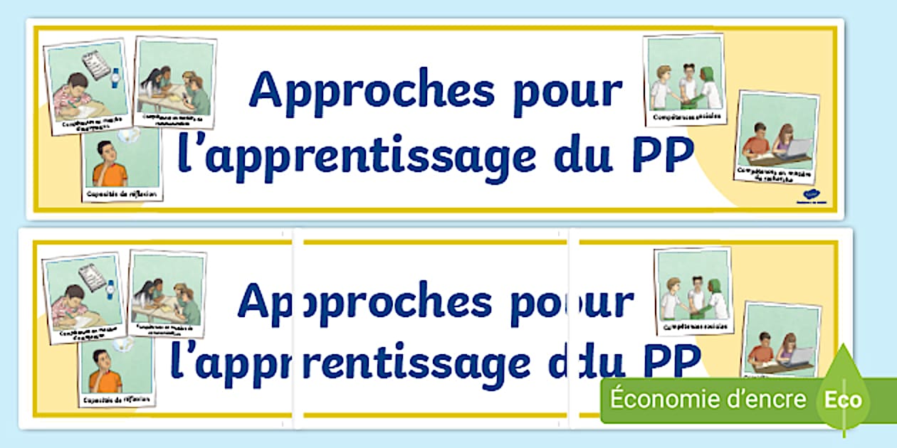 Banderole d'affichage : Approches pour l'apprentissage du PP (PYP)