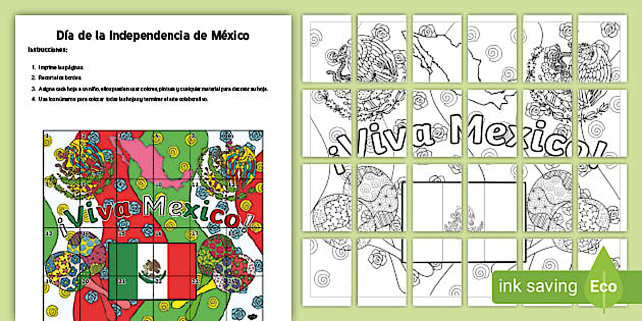 Arte colaborativo: Independencia de México - Twinkl