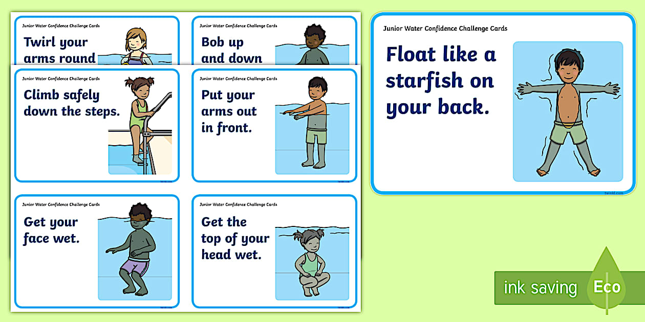Junior Water Confidence Challenge Cards (teacher made)