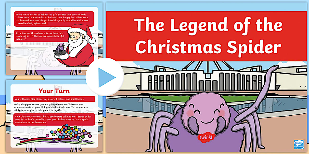 The Legend of the Christmas Spider PowerPoint (Teacher-Made)