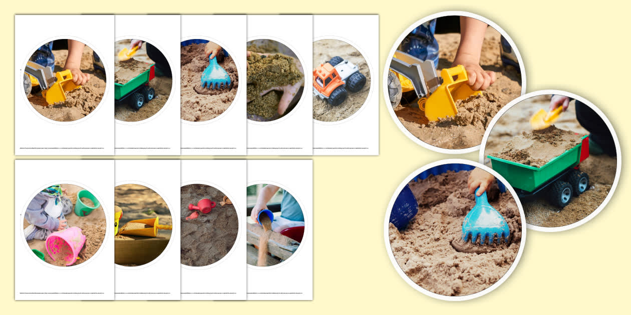 Sand Area Circle Display Photo Cut-Outs - Twinkl