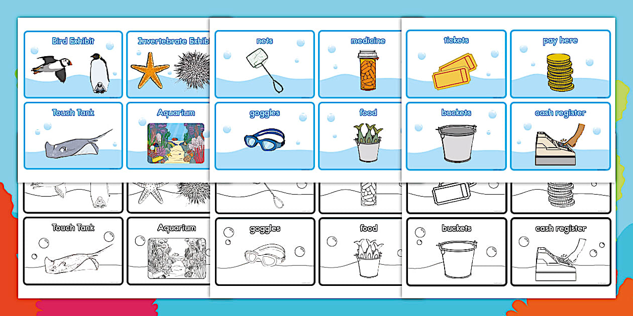 The Aquarium Dramatic Play Labels (teacher made) - Twinkl