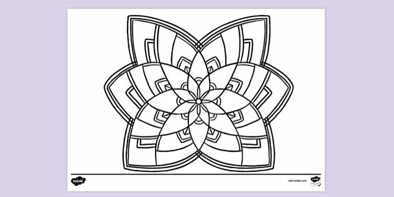 Basic Mandala Colouring Page | Colouring Sheets - Twinkl