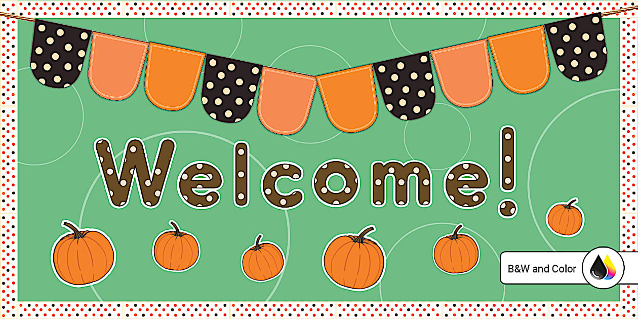 Pumpkin Theme Bulletin Board Pack
