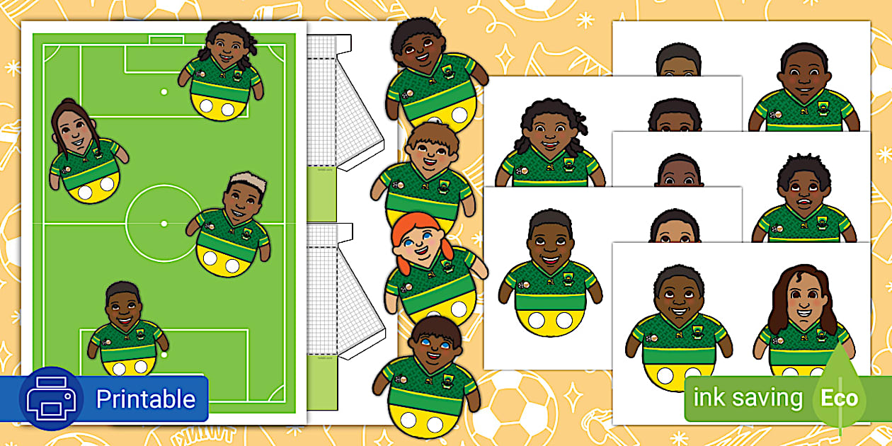 Banyana Banyana Football Cut-outs (teacher made) - Twinkl