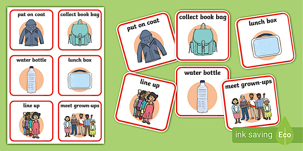 Daily Routine Cards (Going Home) (teacher made) - Twinkl