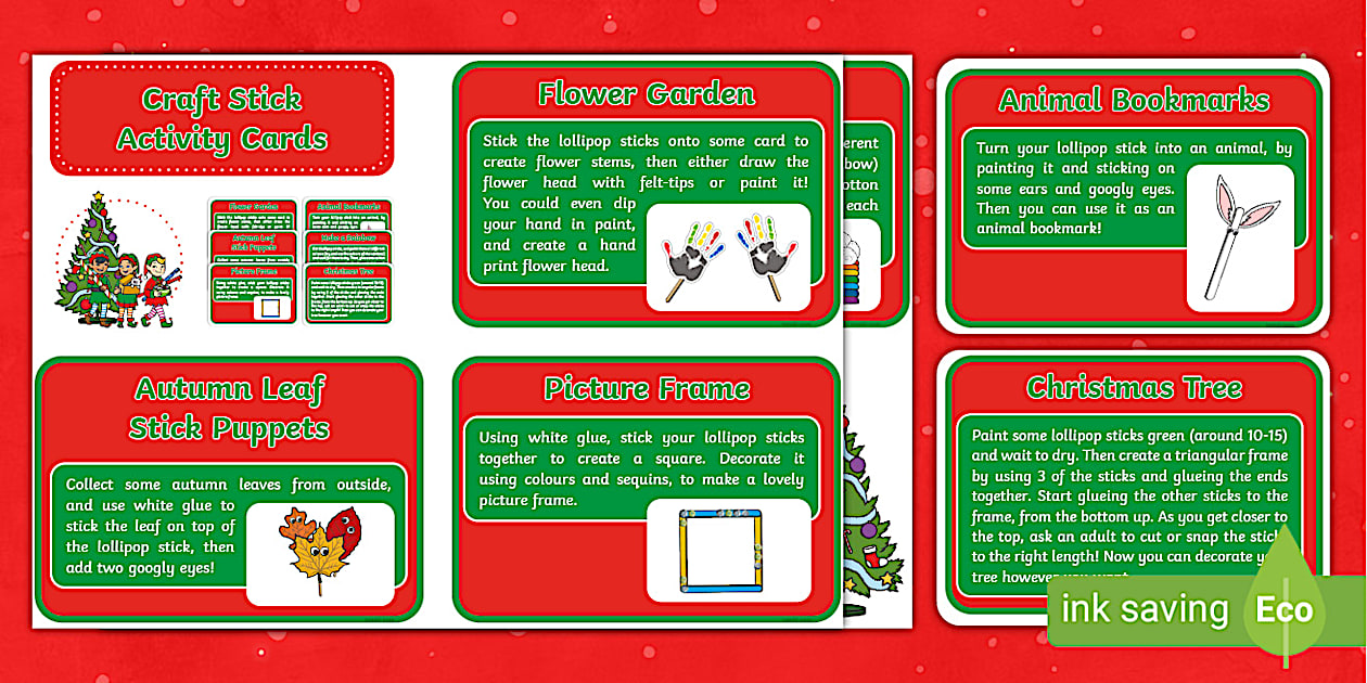 Free Craft Stick Activity Cards for Kids: Download Here!