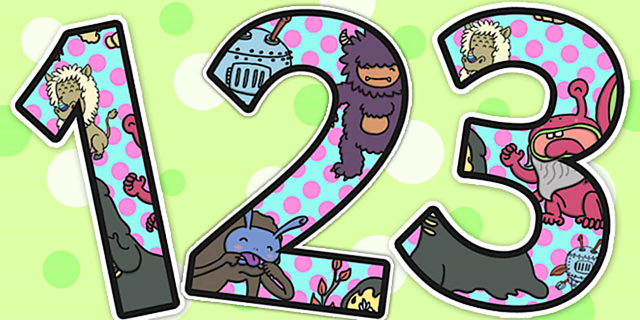 Monster Themed Display Numbers (teacher made) - Twinkl