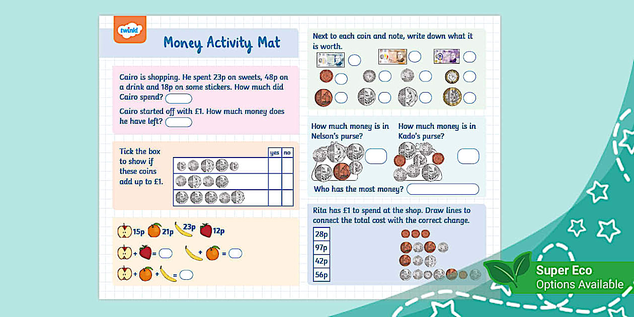 Money Activity Mat (Ages 5 - 7)