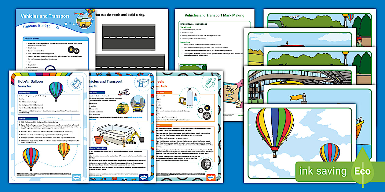 EYFS Vehicles and Transport Resource Pack (Ages 0-2)