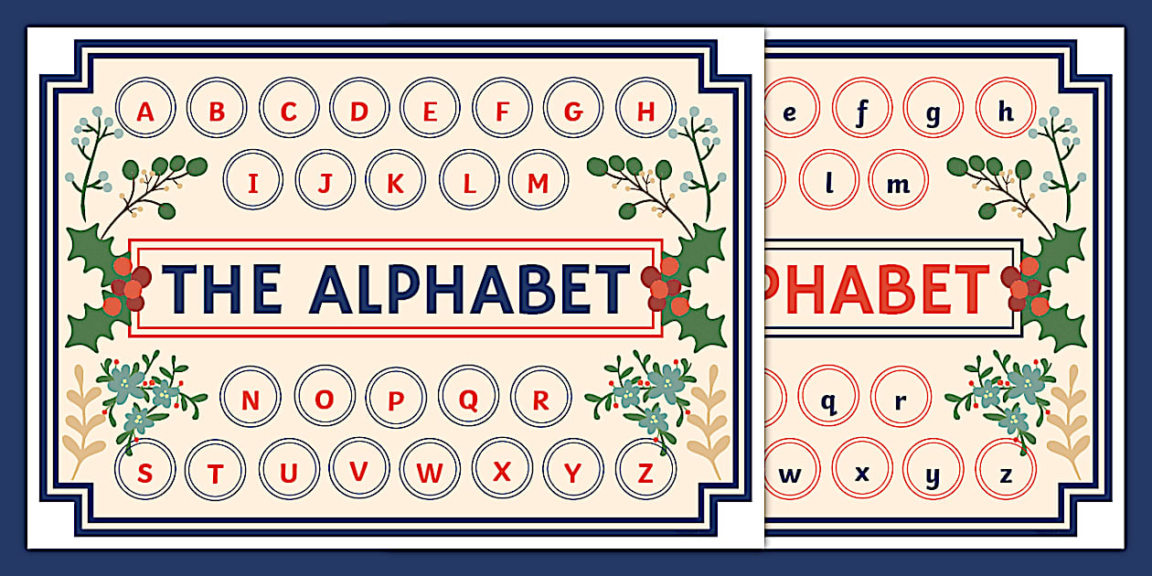 Winter Botanical-Themed Alphabet Display Poster - Twinkl