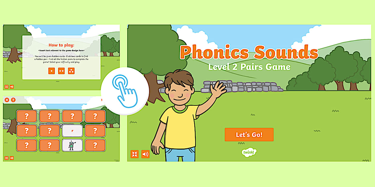 Level 2 Phonics Pairs Game: Sounds | Twinkl Go! - Twinkl