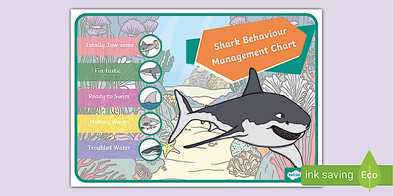 Shark Behaviour Management Peg Chart - Twinkl - KS1 - Twinkl