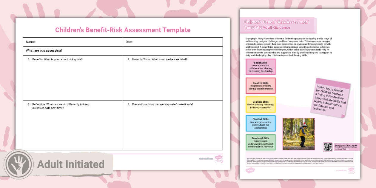 Children's Benefit-Risk Assessment Template (teacher made)