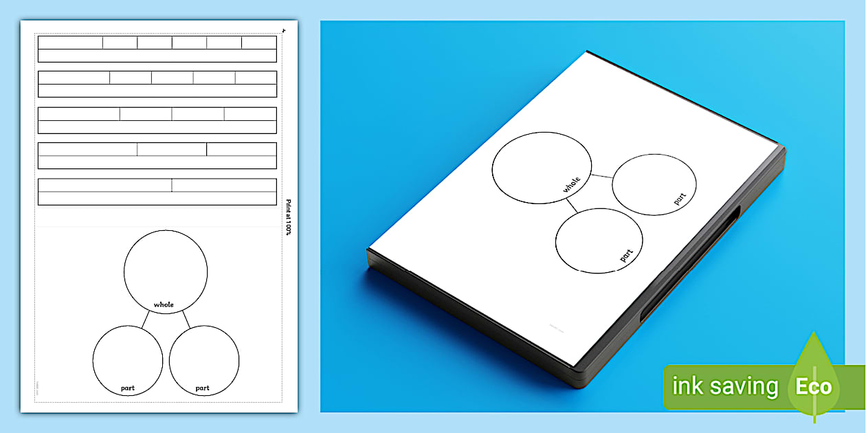 Part Whole Model and Bar Model DVD Case Insert - Twinkl