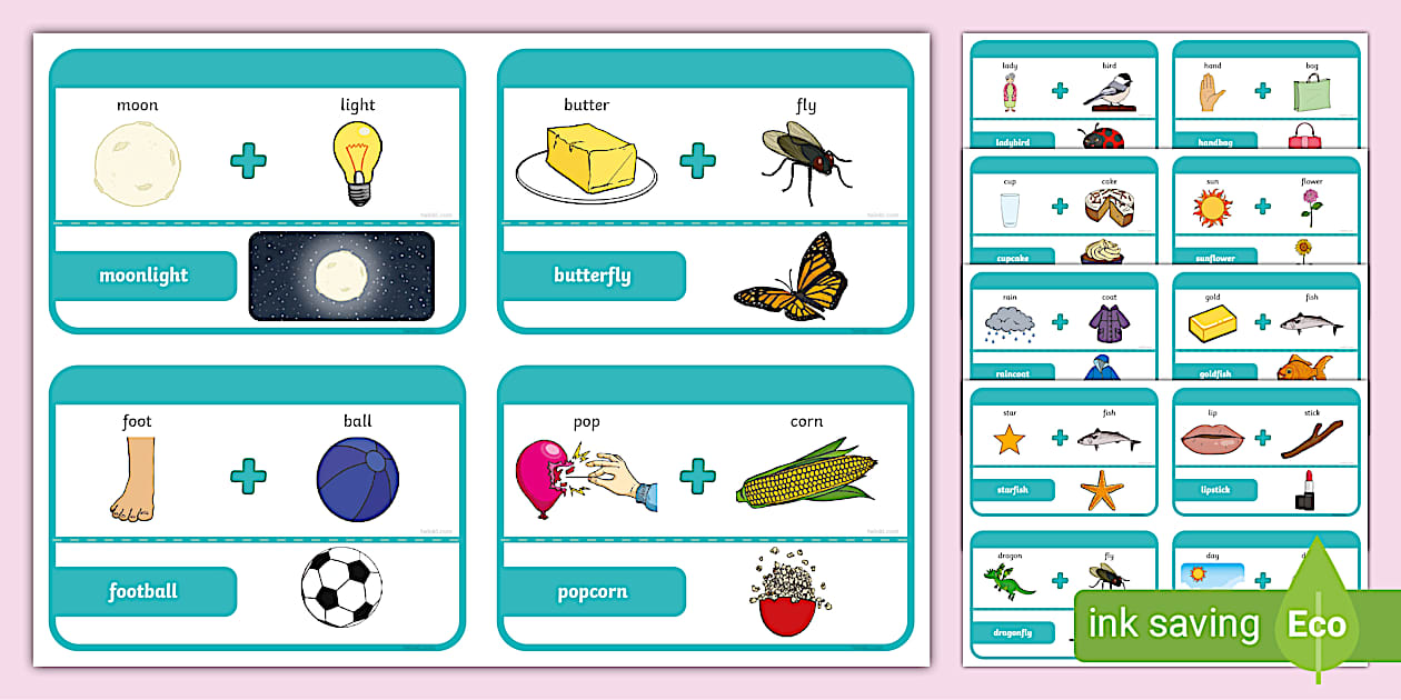 Cursive Compound Word Game for Kids (teacher made) - Twinkl