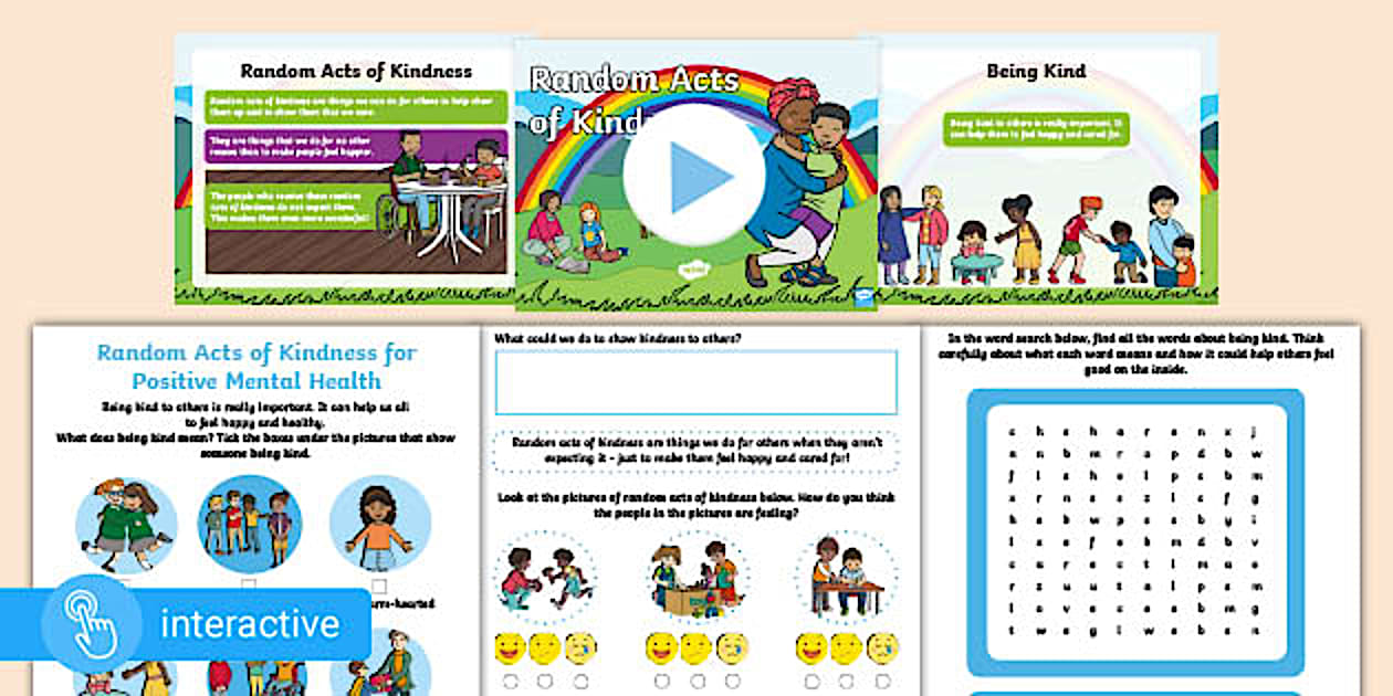 KS1 Kindness Home Learning Pack Interactive - Ages 5-7