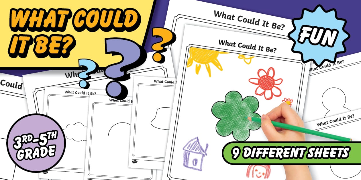 What Could It Be? Spring Edition Drawing Worksheets - Twinkl