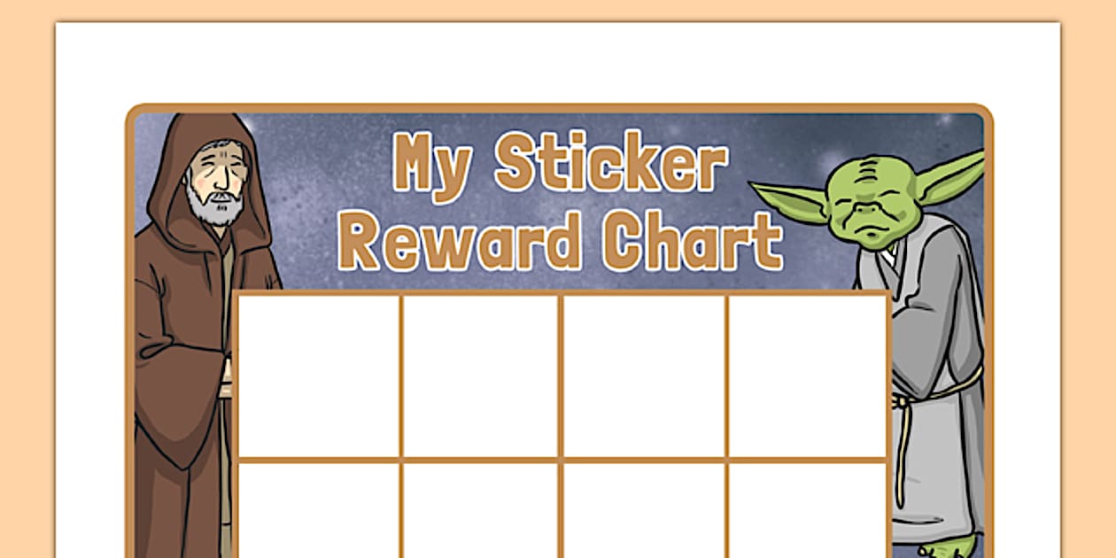 Editable Space Wars Sticker Reward Chart (professor feito)