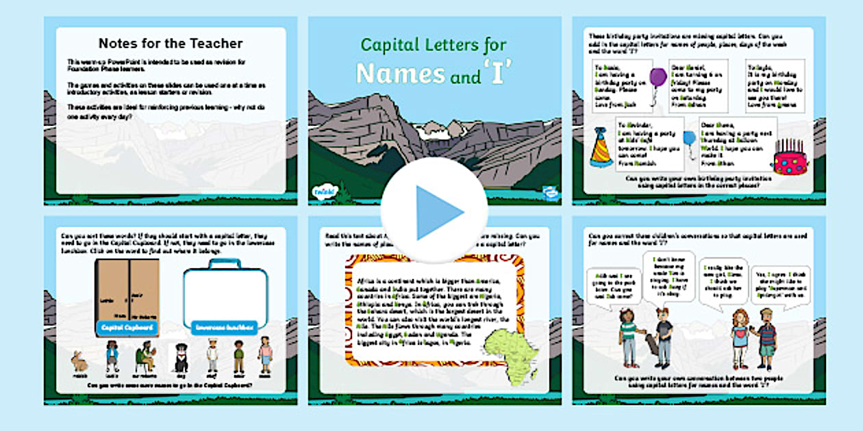 Proper Noun Examples | Capital Letters for Names and 'I'