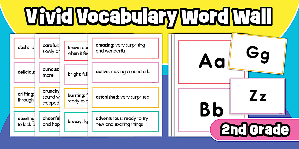 Second Grade Vivid Vocabulary Descriptive Writing Word Wall