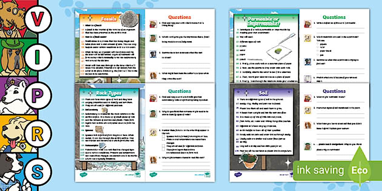 LKS2 Rocks & Fossils 60-Second Reads Activity Pack