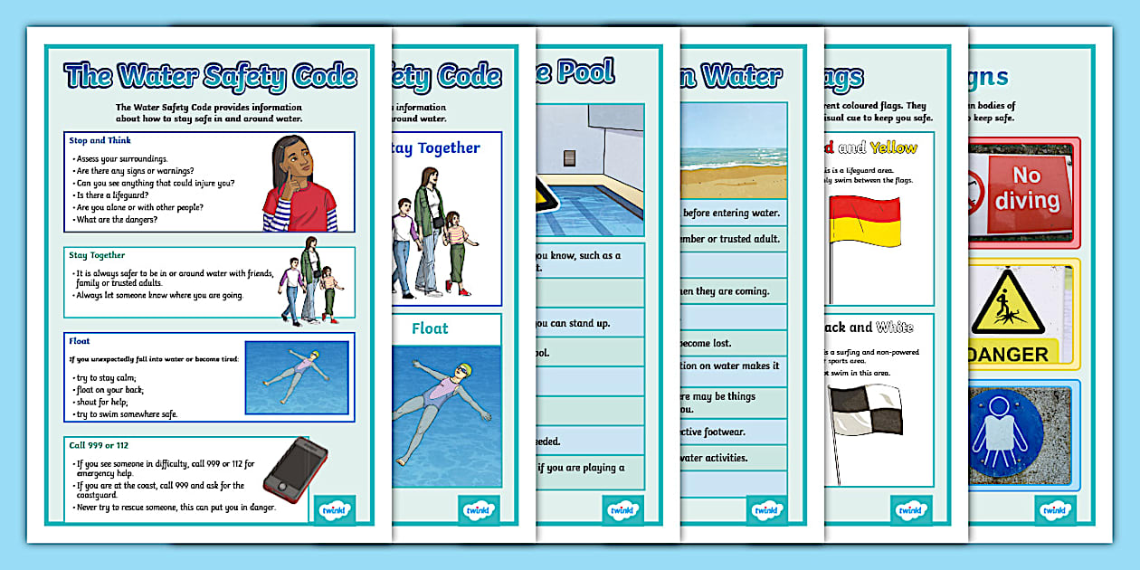 KS2 Water Safety Display Posters (teacher made) - Twinkl