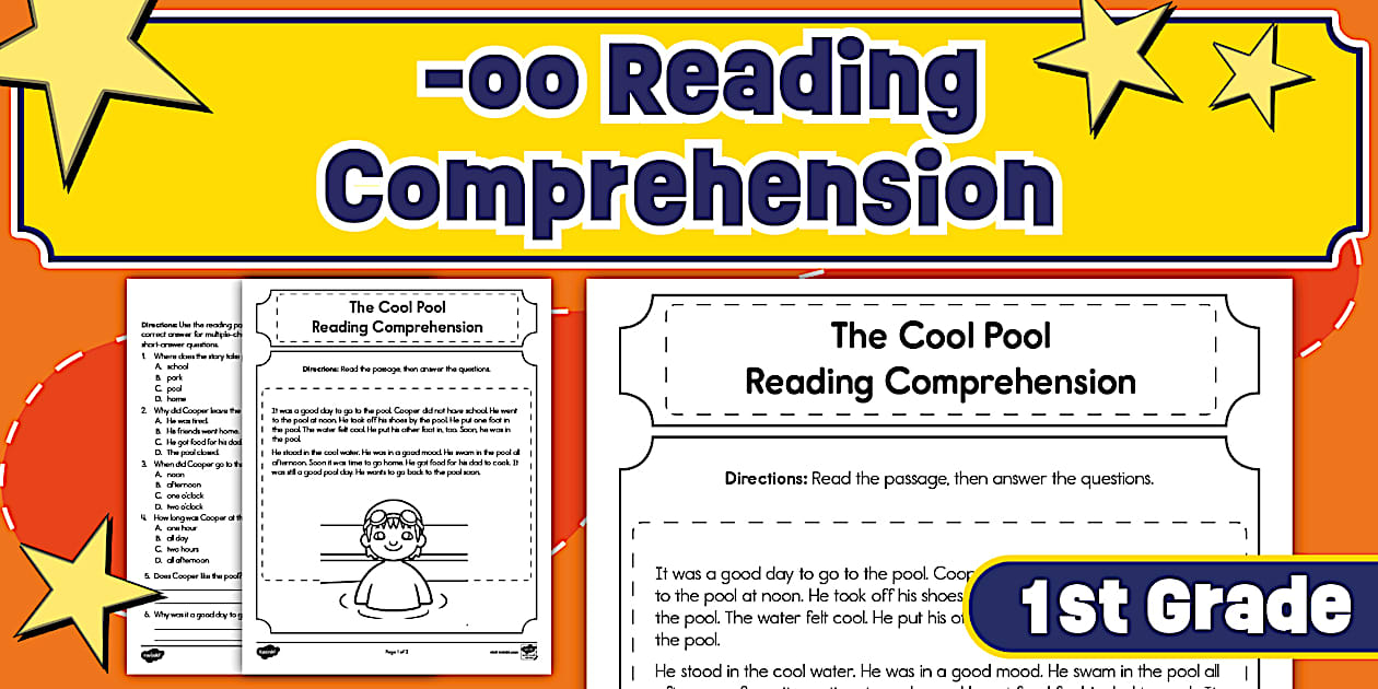 First Grade -oo Reading Comprehension Worksheet