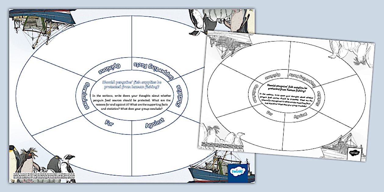 Penguin Food Sources Around the Table Debate (teacher made)