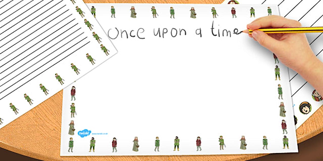 Editable Robin Hood Landscape Page Borders (teacher made)