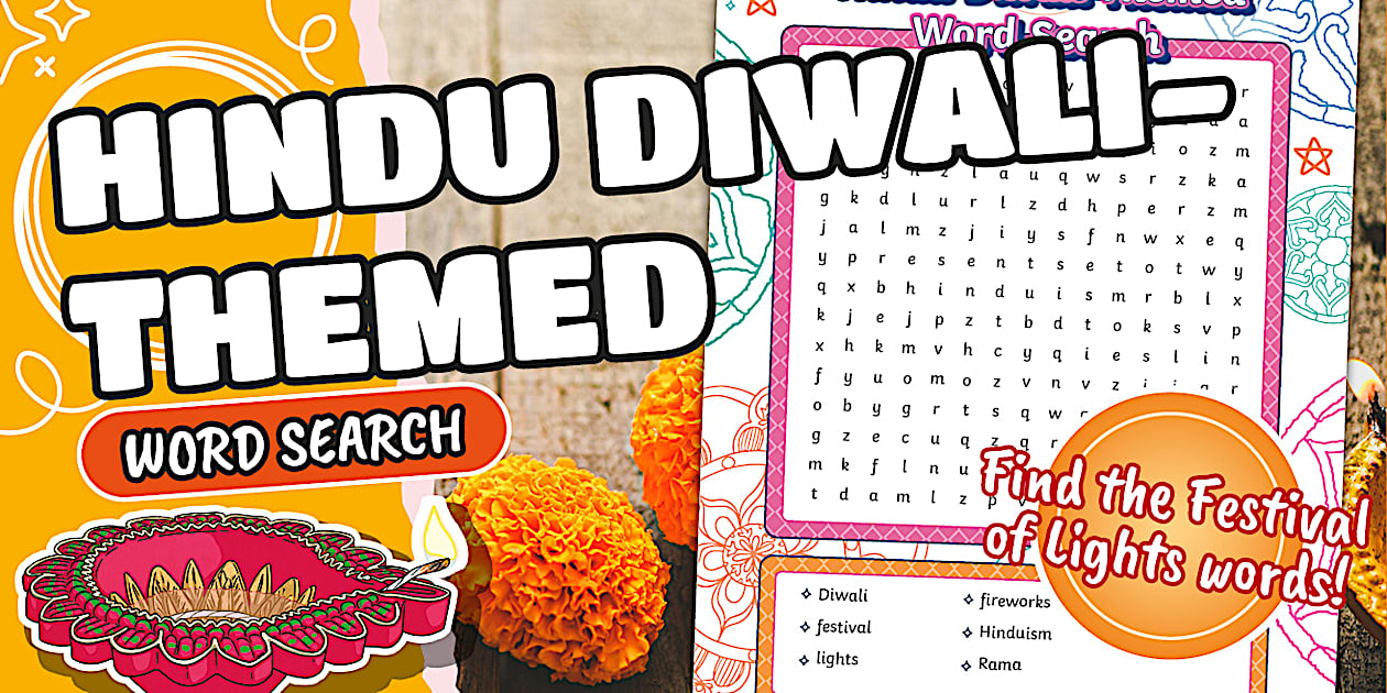 Hindu Diwali-Themed Word Search