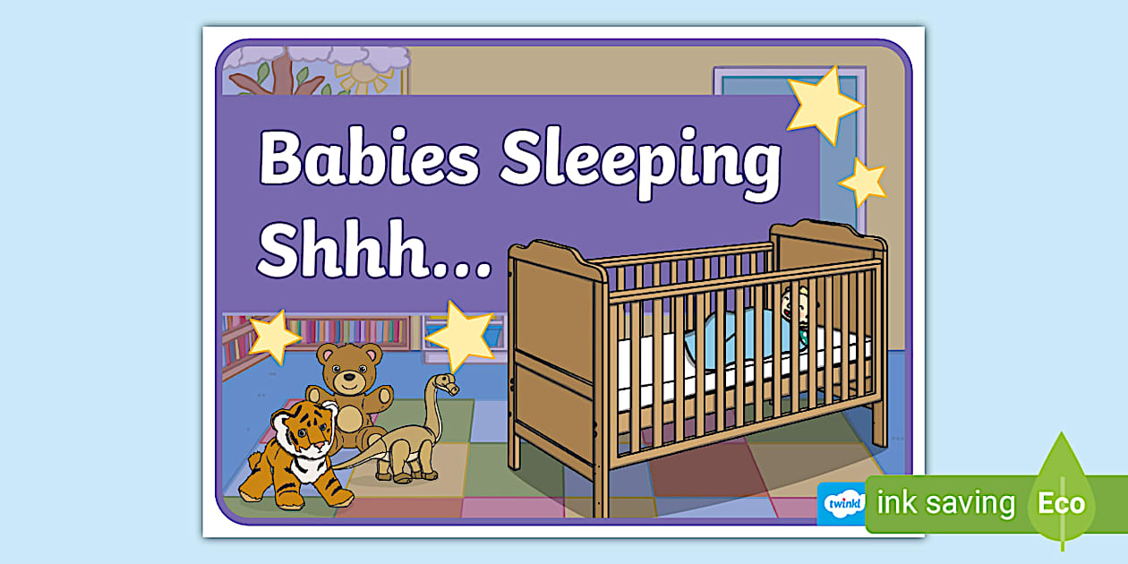 Babies Sleeping Display Sign, Babies Asleep (teacher made)