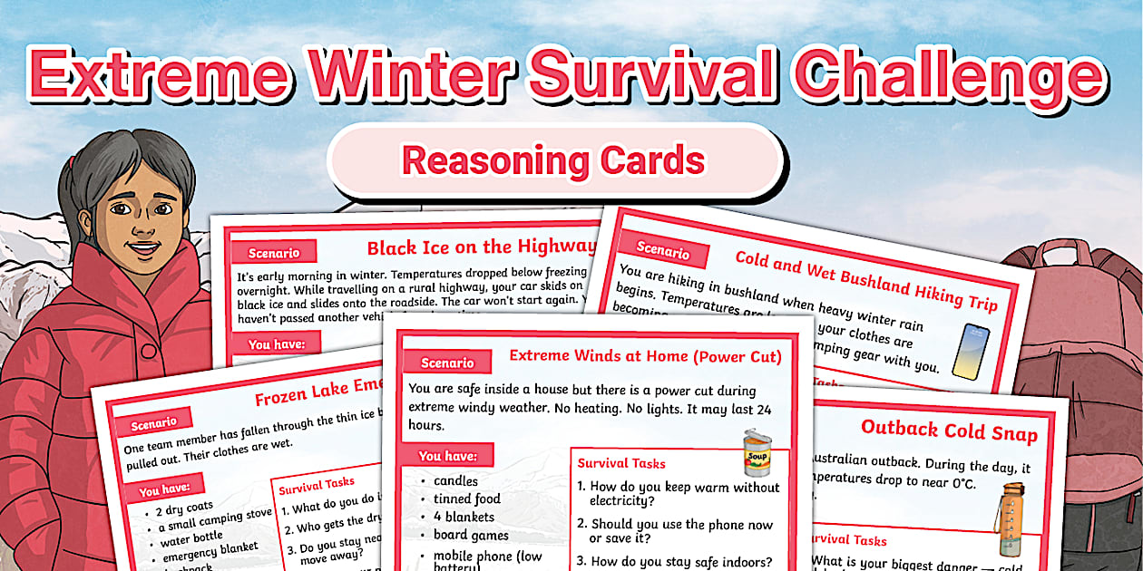 Extreme Winter Survival Challenge Reasoning Cards
