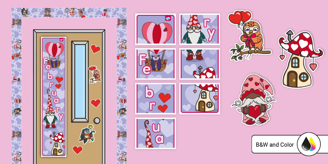 February Door Decorating Pack (teacher made) - Twinkl