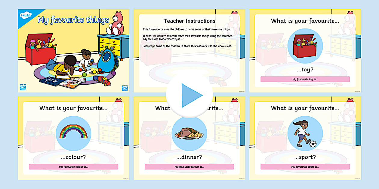 My Favourite Things PowerPoint (teacher made) - Twinkl