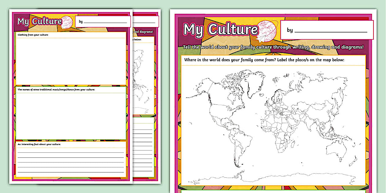My Culture - Graphic Organiser (professor feito) - Twinkl