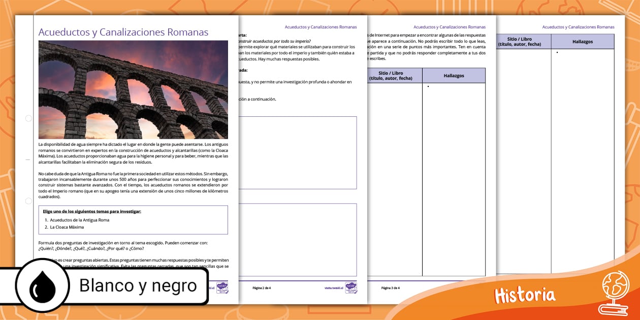 Guía de Trabajo | Ingeniería | Roma | Historia - Twinkl