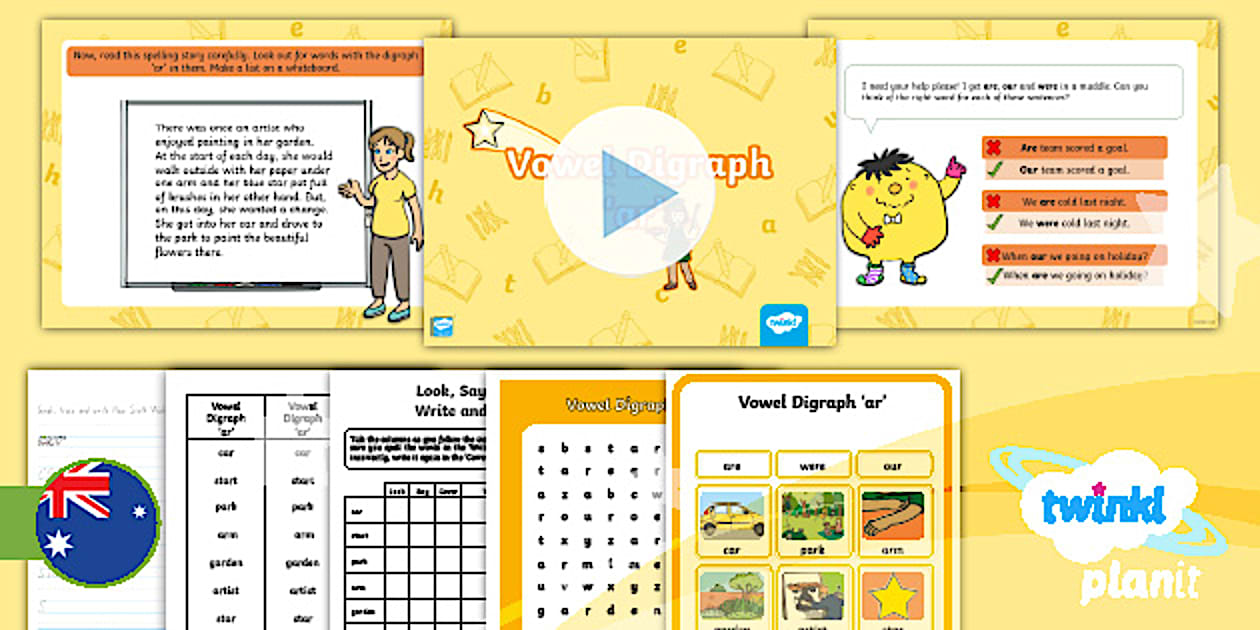 Year 1 Spelling: Vowel Digraphs Lesson 6 (teacher made)