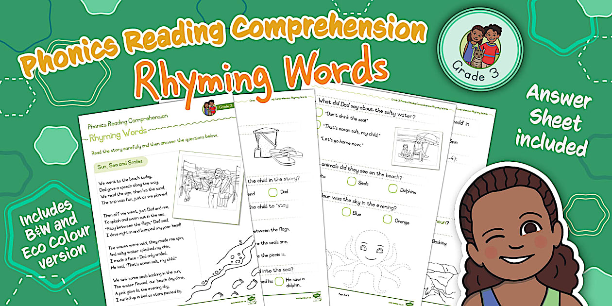 Gr.3 Phonics - T1 - Rhyming Words - Reading Comprehension (CAPS)
