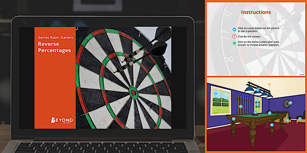 Maths Games Room Starter: Reverse Percentages | Beyond