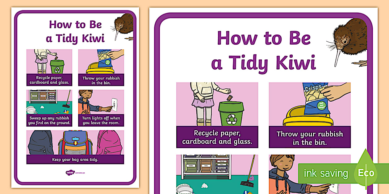 How to Be A Tidy Kiwi Display Poster - Twinkl