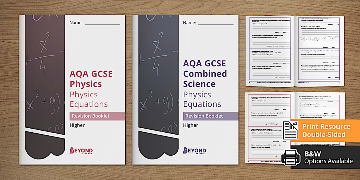 Physics Equations Revision Questions Booklet (teacher made)